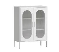 China OEM ODM Swing Glass Door Storage Cabinet With 4 Adjustable Foot for sale