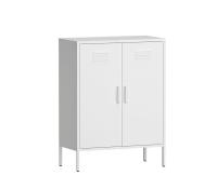 China Modern Style Swing Door Slim Metal Storage Cabinet 4 Adjustable Foot for sale