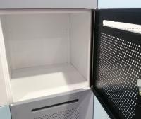 China Modern Style Swing Door Slim Metal Storage Cabinet 4 Adjustable Foot for sale