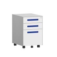 China 3 Drawer Antirust Mobile Pedestal Cabinet Cold Rolling Steel Office Filing for sale