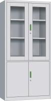 China Glass Swing Door Steel Office Cupboard Electrostatic Powder Coating for sale