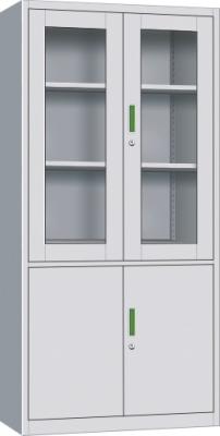 China Glass Swing Door Steel Office Cupboard Electrostatic Powder Coating for sale