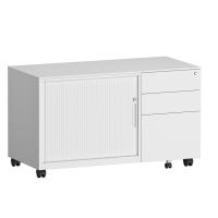 China Left Sliding Door SPCC Mobile Office Filing Cabinet Right 3 Drawer for sale