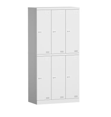 China 6 Door Metal Office Lockers Electrostatic Powder Coating for sale