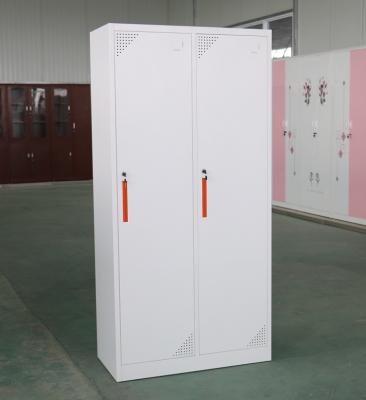 China Knock Down 2 Door Metal Office Lockers Customizable Ventilation for sale