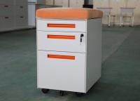 China Rolling Powder Coating Metal Pedestal Cabinet 3 Drawer Office Filing ODM for sale