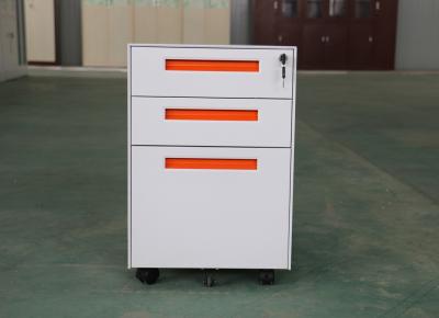 China RAL 3 Drawer Mobile Pedestal Cabinet Steel 0.5-1.0mm Thickness for sale