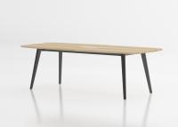 China Dark Brown MFC Office Meeting Table For Conference Room 6 Person Use for sale