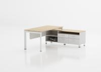 China Steel Frame Office Conference Table , MFC Top Meeting Room Table for sale