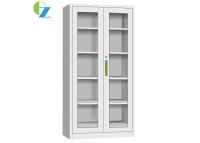 China Glass Swing Door Steel Office Cupboard / Metal Filing Cabinet Customized Design for sale