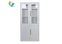 China KD Structure Office Furniture Glass Door Steel Cupboard H1850*W900*D400(MM) for sale