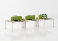 China Melamine Office Workstation Desks Customized Size For 6 Person for sale