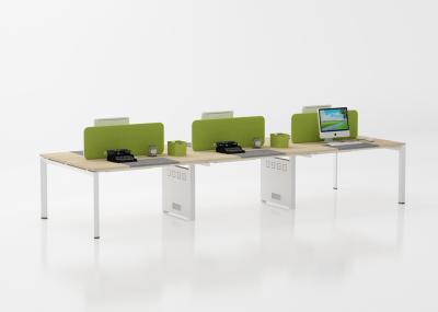 China Melamine Office Workstation Desks Customized Size For 6 Person for sale