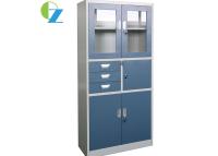 China Knocked Down Structure Steel Office Cupboard 4 Doors And 3 Drawer for sale