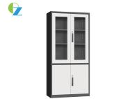 China H1850*W900*D400mm KD Structure File Cabinet With Glass Door Inside for sale
