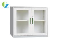 China Customized Steel Office Cupboard file storage with Double Glass Swing Door for sale
