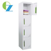 China 4 Door Vertical Steel Office Lockers , Metal Locker Cupboard For Gym / School for sale