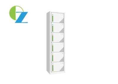 China 6 Door Vertical Steel Office Lockers Wardrobe for Gym / Hospital / School for sale