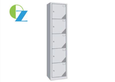 China 5 Door Vertical Steel Office Lockers Wardrobe Gym School Cabinet Customized for sale