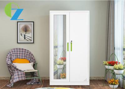 China Steel Double Door Cupboard With Mirror , Commercial Metal Storage Cupboard for sale