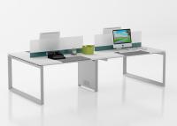 China 4 Seater Office Ergonomic Workstation Table Desk Linear Open E0 Grade For Staff for sale