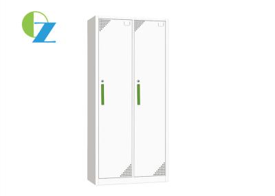China KD Structure Steel Cupboard With Locker , 2 Door Staff Clothes Cabinet for sale