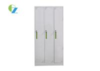 China Three Doors Storage Cold Rolling Steel White Closet Wardrobe for sale
