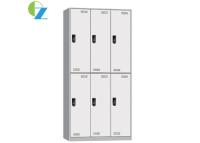 China KD Structure 8mm Slim Metal Storage Cabinet With Six Doors Coded Locker for sale