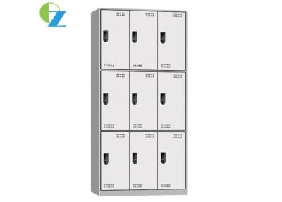 China Durable Nine Doors Office Locker Cabinet With Ventilation Hole Rust Resisting for sale