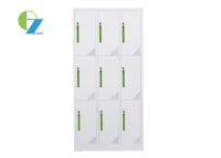 China 900MM Width Steel Office Lockers 9 Door Storage Cabinet For Gym for sale