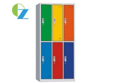 China Colorful 6 Door Lateral Locker Style Cupboard Office Furniture KD Structure for sale