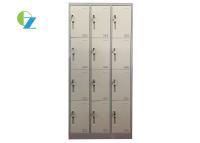 China KD Structure 12 Door Steel Locker 0.7Mm thickness for Office School for sale