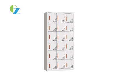 China 18 Door Steel Office Lockers , Multiple Locker Cabinet Customized Color for sale