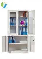 China 0.6mm Glass Door Storage Steel Office Cupboard Cabinets for sale