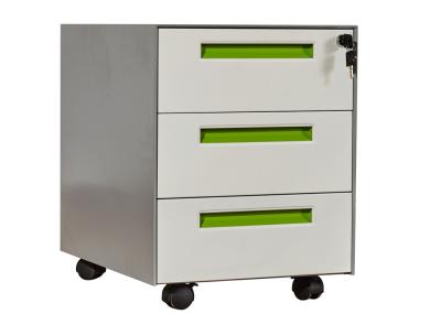 China H490mm 3 Drawer File Cabinet With Lock And Wheels School Office use for sale