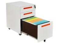 China 5 Casters Office Mobile Pedestal Cabinet 3 Drawer Fully Opended for sale