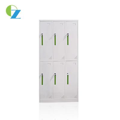 China Wardrobe School 6 Door Thickness 0.6mm Steel Office Lockers for sale