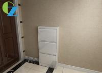 China 3 Drawer Shoe D150MM 0.5mm Slim Metal Storage Cabinet for sale
