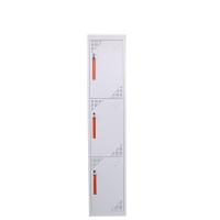 China Cold Rolling Steel Plate 3 Door Steel Office Lockers For School for sale