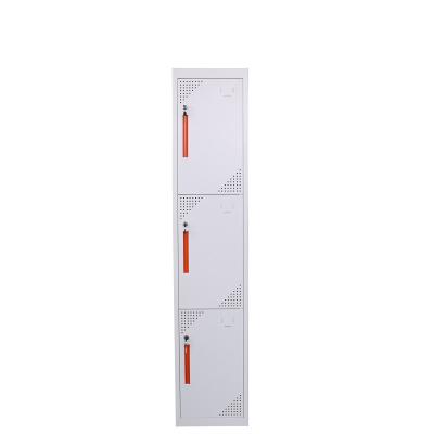 China Cold Rolling Steel Plate D450mm 3 Door Steel Office Lockers For School for sale