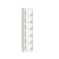 China Gym Narrow 0.6mm SPCC 6 Door Steel Office Lockers for sale