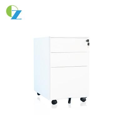China Steel 3 Drawer Office 10mm Mobile Pedestal File Cabinet for sale