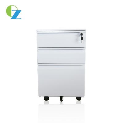 China H620mm Steel 3 Drawer Mobile File Cabinet Adjustable Hanging Divider Bar In Bottom for sale