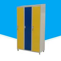 China 3 Door Thick 0.5mm Locker Room Cabinets For School Students for sale