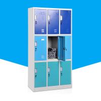 China Office 9 Door Locker Style Cabinet Height 1850mm KD Structure for sale