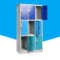 China Office 9 Door Locker Style Cabinet Height 1850mm KD Structure for sale