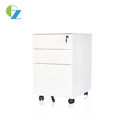 China Promotion 3 Drawer Steel Filing Cabinet Moblie Pedestal With 5 Casters for sale