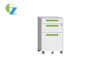 China Assembly Thickness 0.7mm Three Drawer Slim Mobile Pedestal Cabinet For Office for sale
