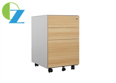 China 5MM Edge H610mm Mobile Pedestal File Cabinet Assembly Big Secend Drawer Slim for sale