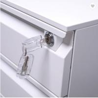 China Light Grey Goose Neck 3 Drawer Mobile Pedestal Cabinet No Handle for sale